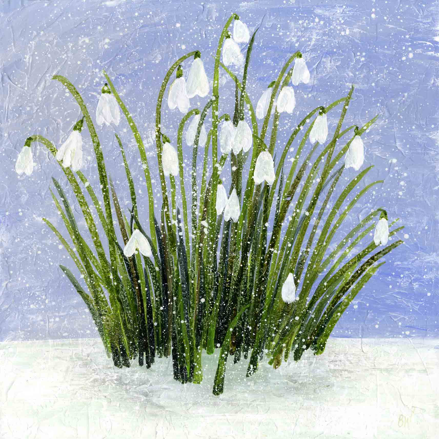 Christmas cards (4-pack, Snowdrops) | bridget-wsite-newest