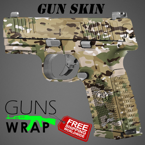 PISTOL GUN WRAP SKIN MILITARYCAMO UNIVERSAL | GunsWrap