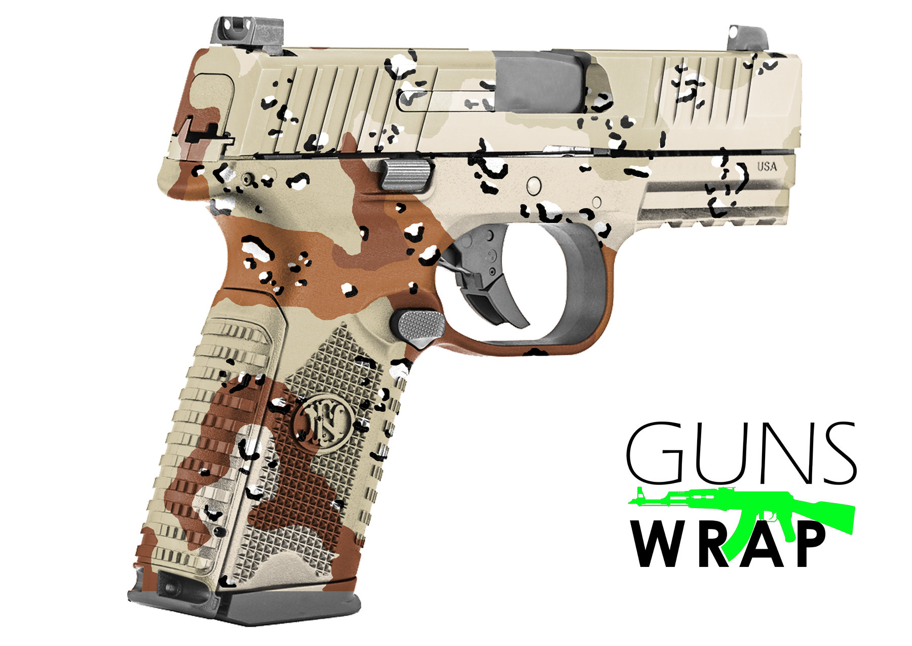 PISTOL GUN WRAP SKINS DESERT | gunswrap