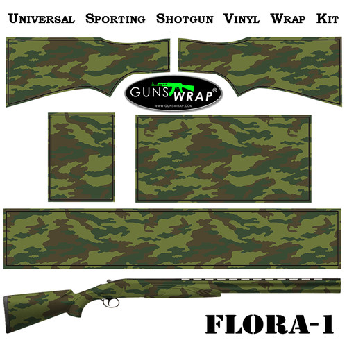 Over/Under Shotgun SPORT WRAP GUN SKIN FLORA-1 | GunsWrap