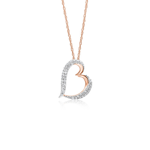 Rosy Diamond Heart Necklace | J.N. Jewelers