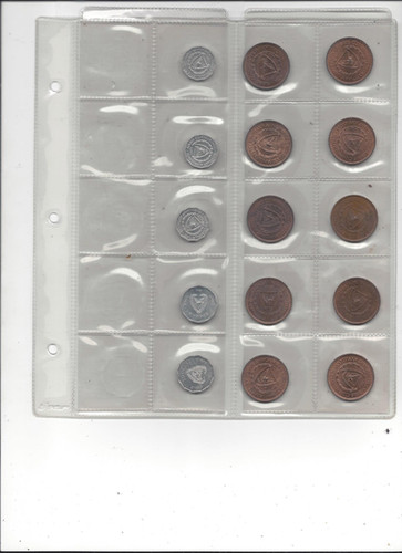 cyprus:collection of cyprus coins mils UNC,1963-1982 | Lampousa Collection