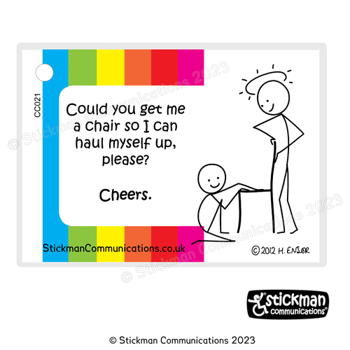 Chair card | Stickman Comms