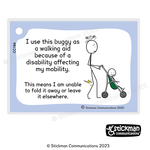 Buggy as a mobility aid card | Stickman Comms