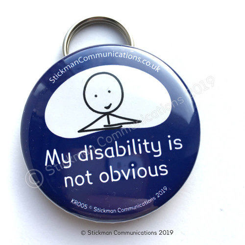 Disability not obvious keyring | Stickman Comms