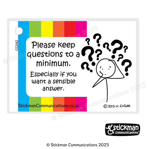 Questions card | Stickman Comms