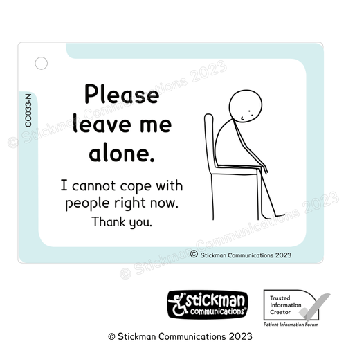 Leave me alone card | Stickman Comms