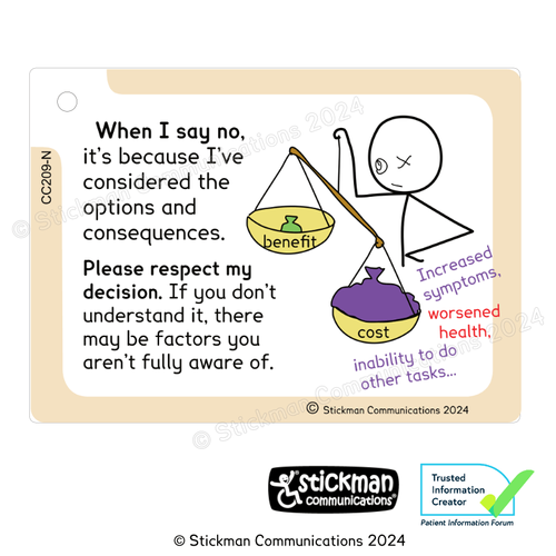 No for a reason card | Stickman Comms