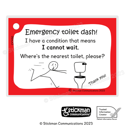 Toilet Emergency card | Stickman Comms