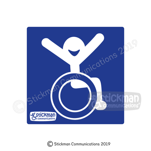 Happy Accessibility symbol sticker | Stickman Comms