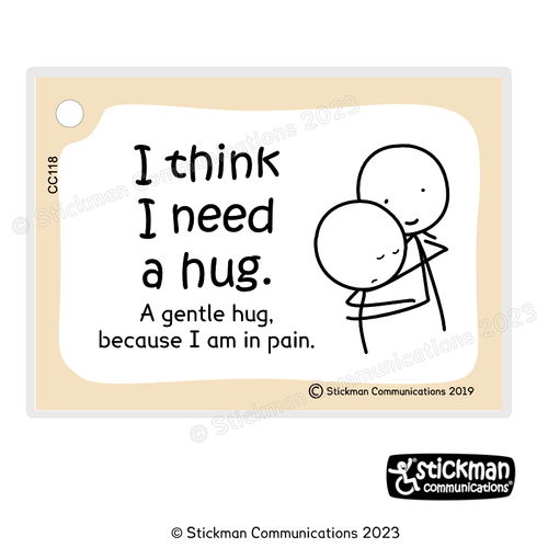 Hug card - pain | Stickman Comms