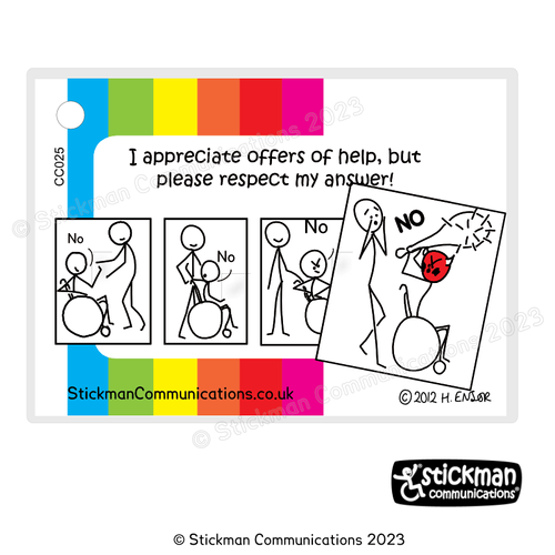 Wheelchair Help card | Stickman Comms