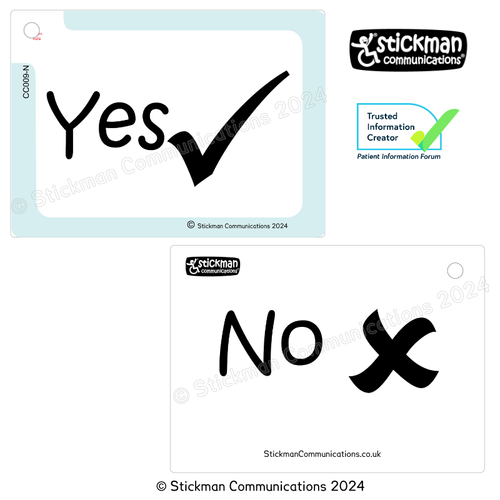 Yes and No card | Stickman Comms
