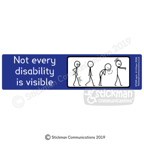 Hidden disability sticker | Stickman Comms