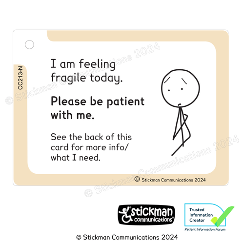 Feeling fragile card | Stickman Comms