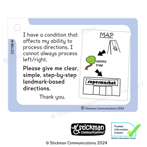 Directions card | Stickman Comms