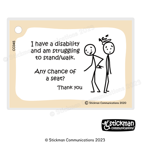 Mobility problems card | Stickman Comms