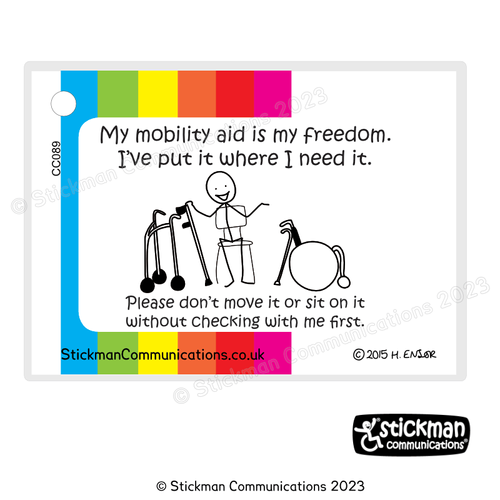 Don't Move Mobility Aid card | Stickman Comms