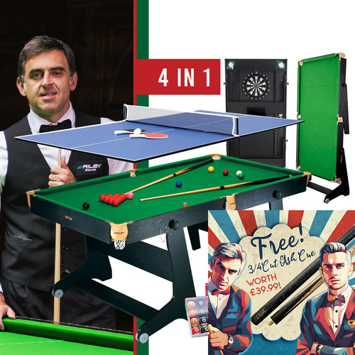 Riley 6Ft 4in1 Folding Snooker Table | Riley Leisure