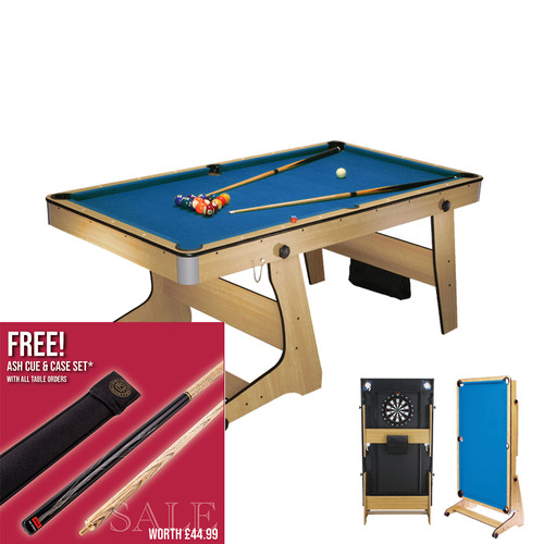 BCE 6Ft 2in1 Vertical Folding Pool Table | Riley Leisure
