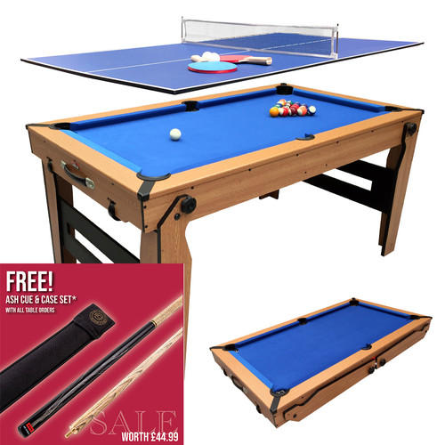 BCE 5Ft 2 in 1 Lay Flat Folding Pool/Table Tennis Table | Riley Leisure