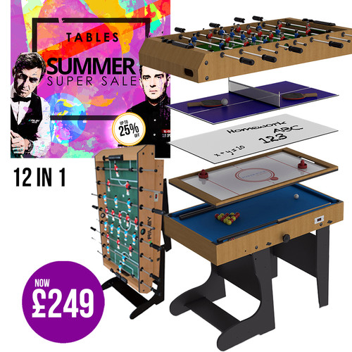 Riley 4Ft 12in1 Folding Multi Games Table | Riley Leisure