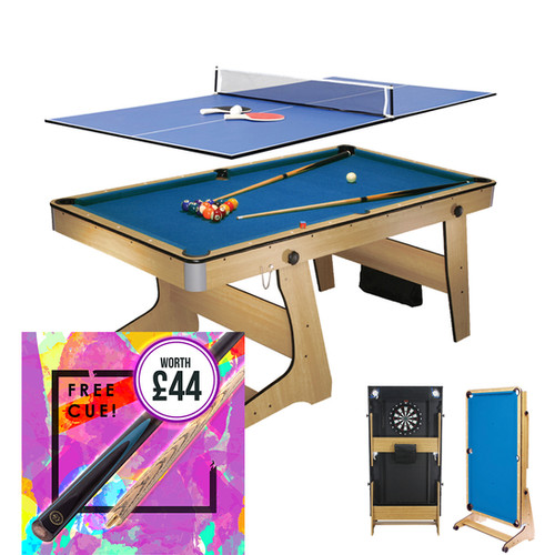 BCE 6Ft 3in1 Vertical Folding Pool Table | Riley Leisure