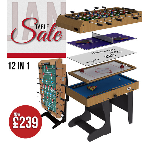 Riley 4Ft 12in1 Folding Multi Games Table | Riley Leisure