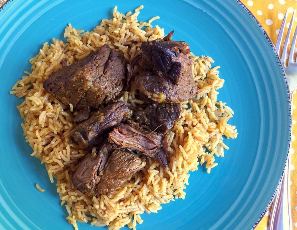Middle Eastern Spiced Braised Beef with Rice