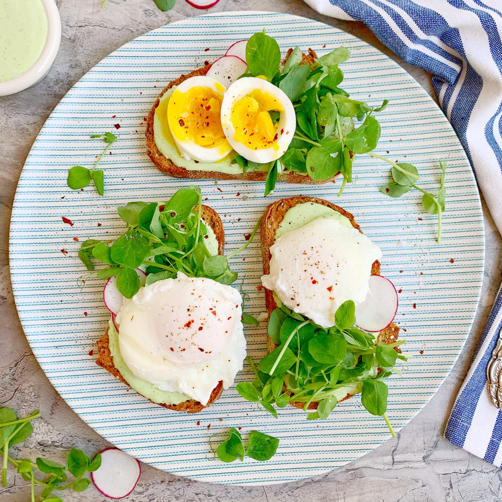 Herb Whipped Goat Cheese Toast