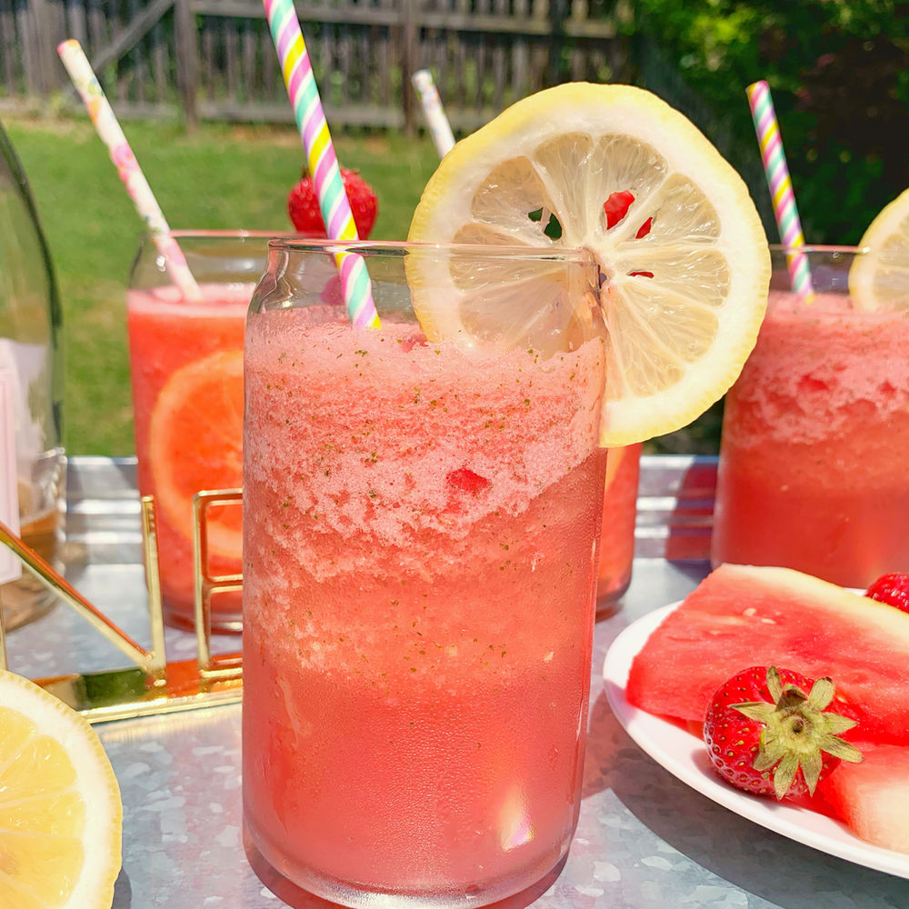 Fruity Lemonade Rose Slushies