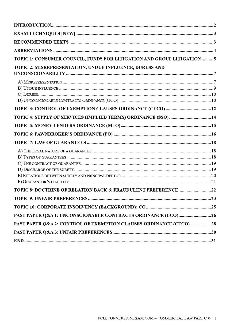 2024 NOTES | PCEA PCLL CONVERSION EXAM | HONG KONG
