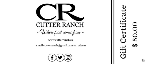$50 Cutter Ranch gift certificate | Cutter