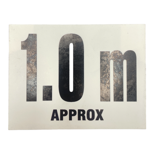 Depth Marker Pool Spa Safety Label - Black 1.0m | Aust Pools & Product