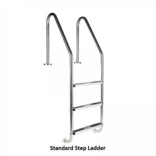 S.R. Smith Standard Step Ladder Flanged S/Steel | Aust Pools & Product