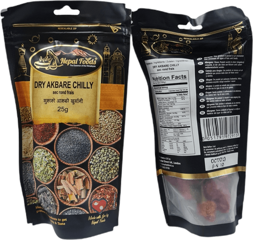 Dried Hot Akabare Chilly 25g | Nepal Foods Online