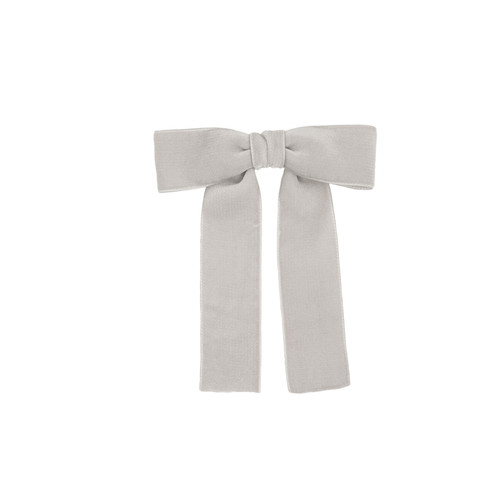 Large Velvet Bow - Dove Grey | oliliadesigns