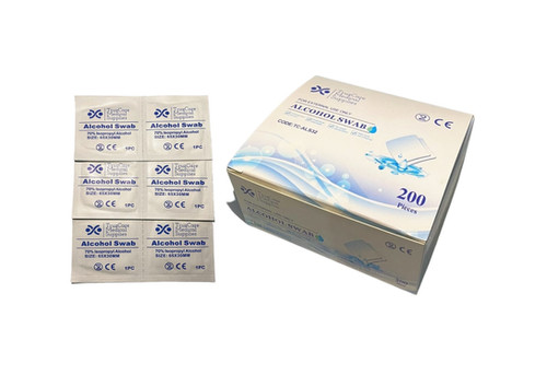 Alcohol Swabs, 70% Isopropyl Alcohol, 3.25cm x 3cm, 2ply, 200s | Truzcare