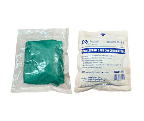 Disposable Sterile Perm Cath Conclusion Pack, ea. | Truzcare