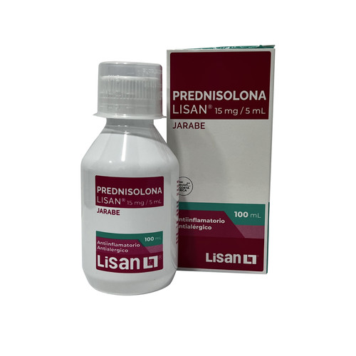 Prednisolona 15 mg / 5 mL (antiinflamatorio - corticosteroide) | Lisan ...