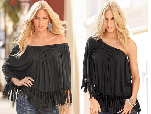 Off Shoulder Convertible Tassel Top | My Wardrobe