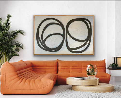 Infinity Knots Tandem, 60 x 40 x 1.5” acrylic on canvas | heidibeckerart