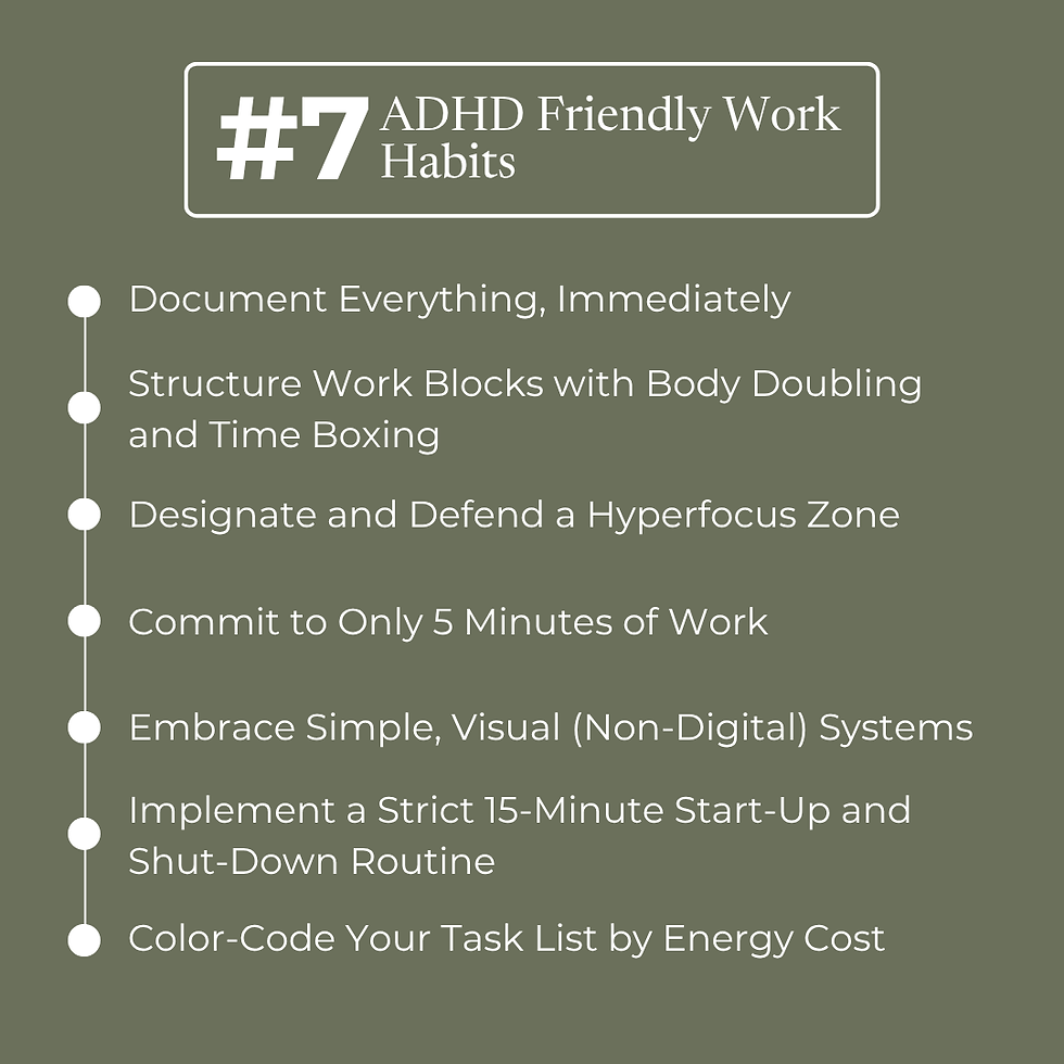 work routine for adhd