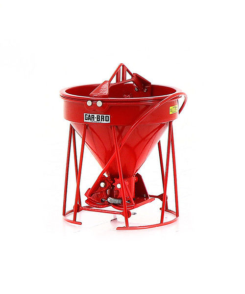Gar-Bro "R" Series Lightweight Round-Gate Concrete Bucket - Red ...
