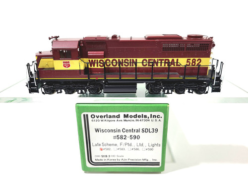 Overland OMI WC EMD SDL39 Wisconsin Central #582 HO Brass Model #5119.2 ...