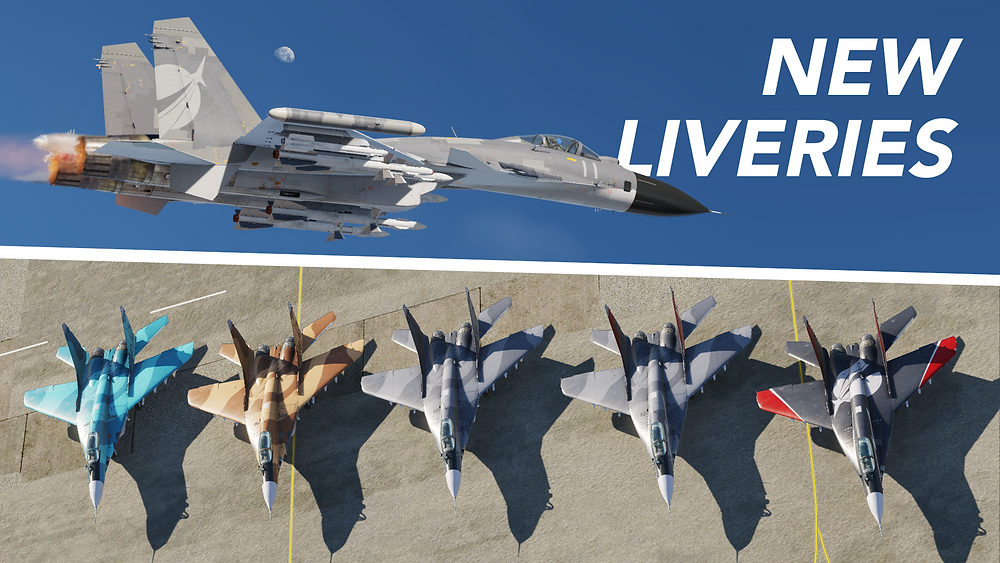 DCS World Liveries: Skyward MiG-29S and Su-33!