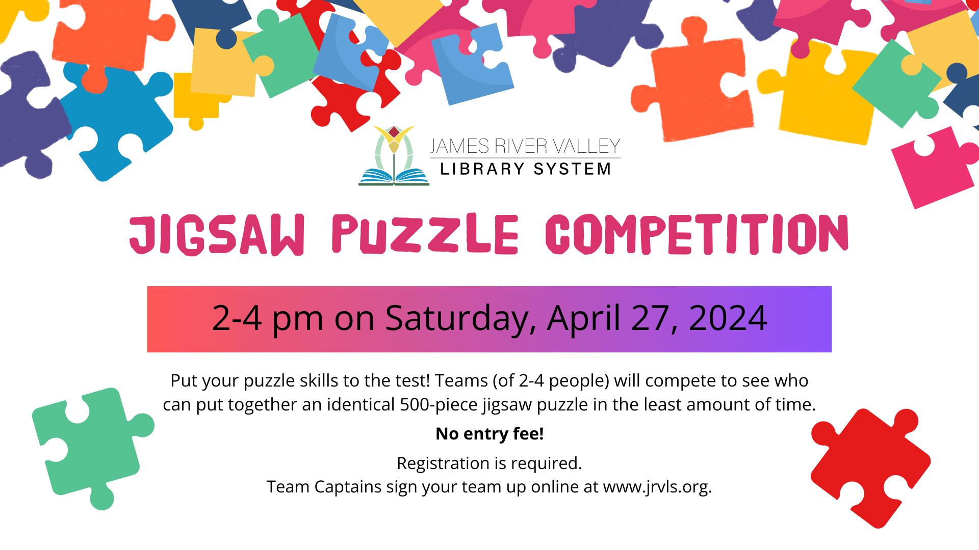 Jigsaw Puzzle Competition @ The Old Masonic Temple | JRVLS