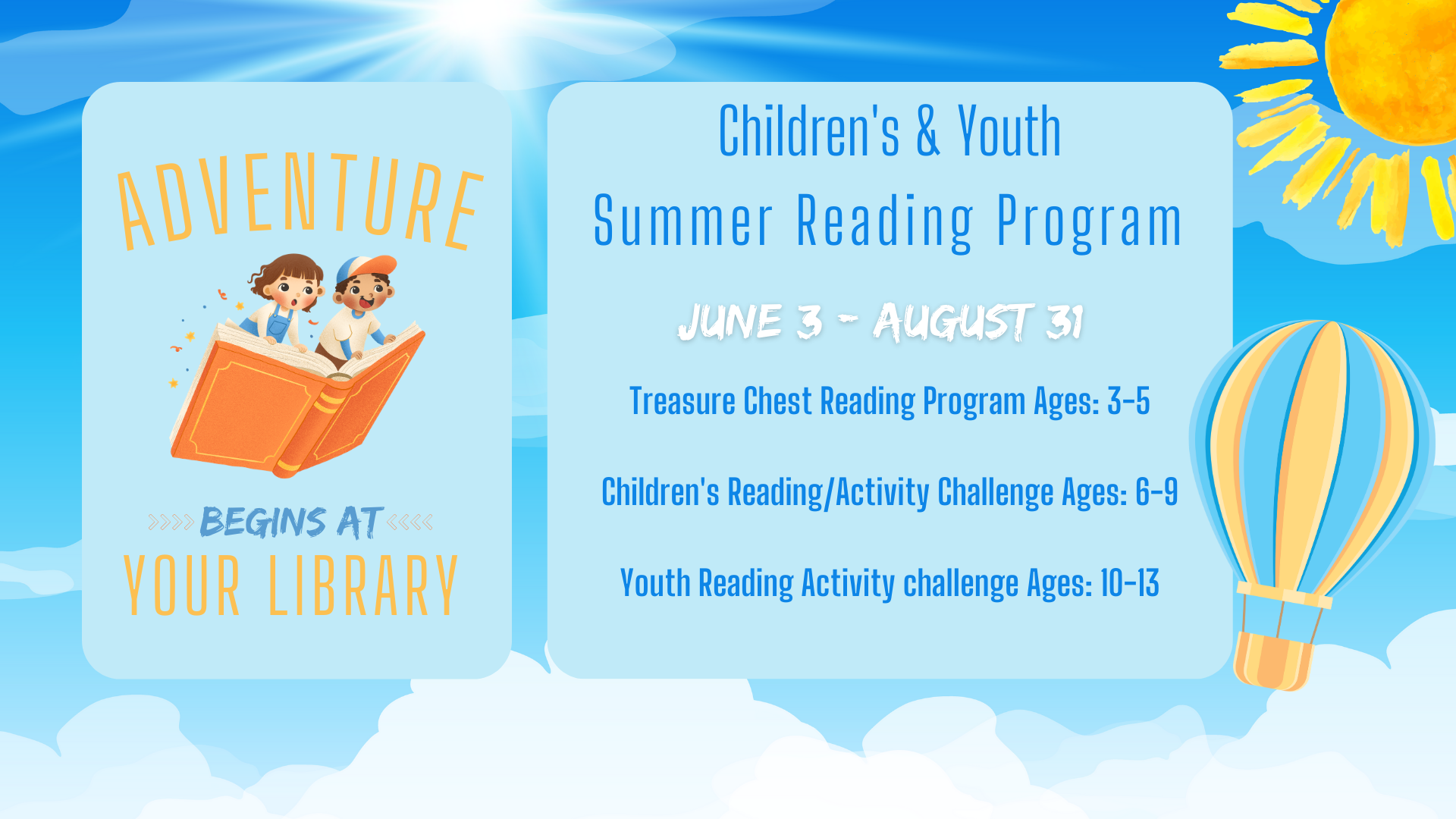 Children's Summer Reading Program (Starts June 3rd) | JRVLS