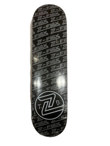 Z Flex Logo Black/Grey 8in USA Made Skateboard Deck | Insanity Boardshop