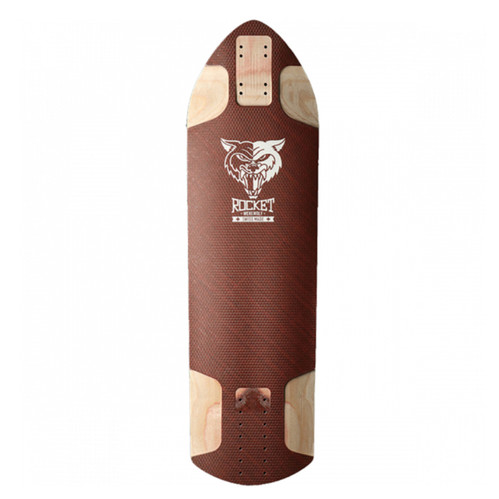 Rocket Werewolf Red Longboard Deck | Insanity Boardshop